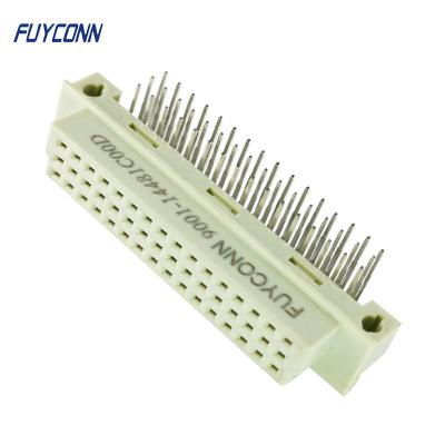 China 3 Rows 48-Pin DIN 41612 Female PCB Connector Right Angle 2.54mm Pitch 2A Current Rating for sale