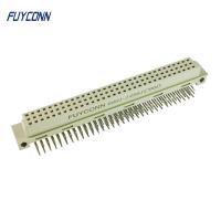China 96-Pin DIN 41612 Right Angle PCB Connector Female 3-Row 2.54mm Pitch Eurocard Receptacle for sale