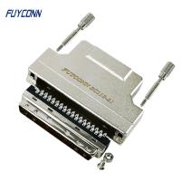 China 68 Pin Male SCSI MDR Connector Solder Cup 2.54mm Pitch with Metal Hood for sale