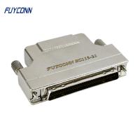 China 68 Pin Male SCSI MDR Connector Solder Cup 2.54mm Pitch with Metal Hood for sale