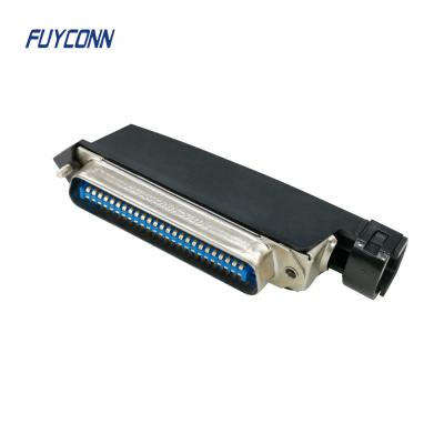 China Male 50 Pin Centronics Connector 57 CN Solder Pin with Plastic Hood 2.16mm Pitch for sale