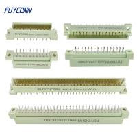 China DIN41612 Connector Male Vertical Straight PCB 2 Rows 64 Pin 2.54mm Pitch for sale
