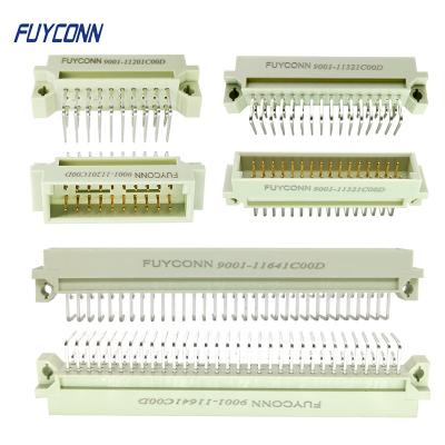 China DIN41612 3 Row Male Connector 96 Pin Right Angle PCB 2.54mm Pitch Eurocard for sale