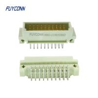 China DIN 41612 3 Row 96 Pin Eurocard Connector Male Right Angle 2.54mm Pitch PCB Board Lock for sale