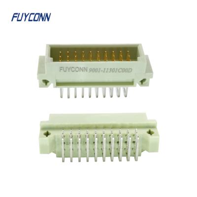 China DIN 41612 3 Row 96 Pin Eurocard Connector Male Right Angle 2.54mm Pitch PCB Board Lock for sale