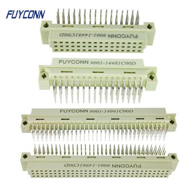China Female Eurocard DIN 41612 Connector 3 Rows 96 Pin Right Angle PCB Receptacle for sale