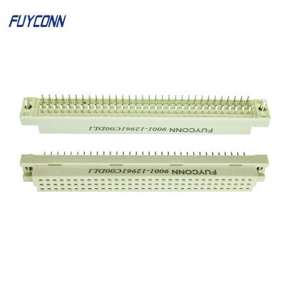 China Female DIN 41612 Connector 96 Pin 2.54mm Pitch Straight PCB Eurocard Gray for sale