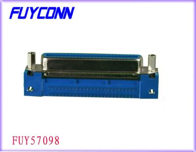 China 36-Pin Right Angle PCB Mount Female Centronics Connector with 2.16mm Centerline and 5A Current Rating for sale