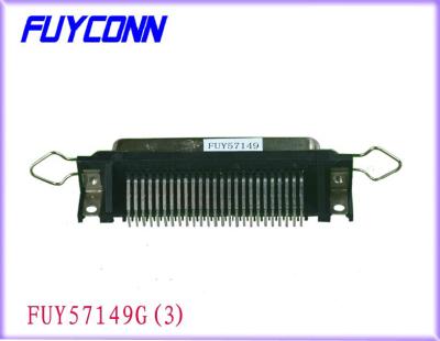 China 36-Pin Centronic Right Angle PCB Connector 2.16mm Pitch with Spring Latches and Board Lock for sale