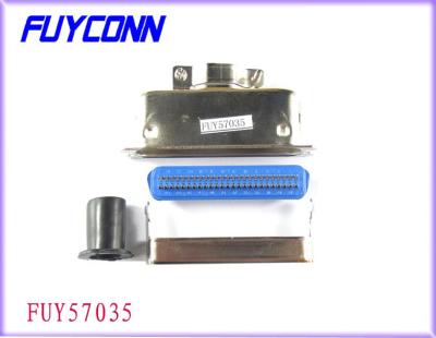 China 36 Pin Centronic Champ Male Parallel Port Connector with 2.16mm Centerline and Metal Cover for Printers for sale
