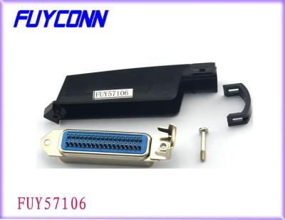 China Centronic 36 Pin Male Parallel Port Connector 90 Degree Plastic Cover 2.16mm Pitch for sale