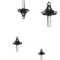 China Black 4pcs Roundover Router Bit Set Edge Beading Router Bits 8mm Shank for sale