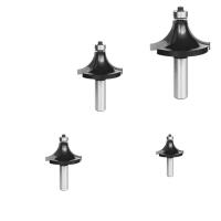 China Black 4pcs Roundover Router Bit Set Edge Beading Router Bits 8mm Shank for sale