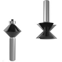 China Tungsten Carbide 2pcs V Edge Banding Set For Trimming Edge 1/2