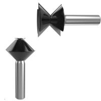 China Tungsten Carbide 2pcs V Edge Banding Set For Trimming Edge 1/2