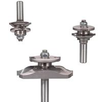 China Carbide Tipped TCT Router Bit Set 3pcs Raised Panel Router Bit Set for sale