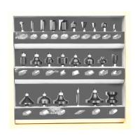 China Deluxe 24pcs TCT Router Bit Set Woodworking Rounded Corner Router Bit for sale