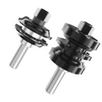 China Black 2PC Joint Router Bit Rail And Stile Set Shank 1/2 Cutting Dia 1-5/8 for sale