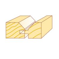 China 45 Degree V Notch Tongue And Groove Joint Router Bit Cutting 35mm Dia for sale