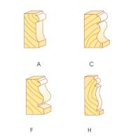 China Face Molding Bits A/C/F/H For Door casing, trim, skirting board architecutually for sale