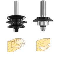 China 2 PCS Ogee Rail And Stile Router Bits For Cabinet Doors With Glass Inserts for sale
