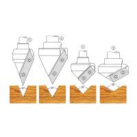 China 90 Deg 120 Deg V Groove Carbide Insert Router Bit Sub Micro Grain Carbide Grade for sale