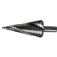 China 3 Flute HSS Step Drill Bit High Speed Steel Step Bit M2 M2Al Three Spiral Flute for sale