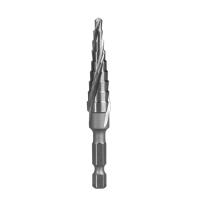 China Impact 4-30mm HSS Step Drill Two Spiral Flute 1/4 Inch Hex Quick Change Shank for sale