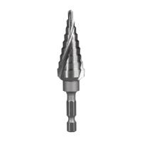 China Impact 4-30mm HSS Step Drill Two Spiral Flute 1/4 Inch Hex Quick Change Shank for sale