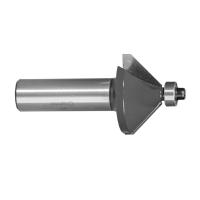 China TCT 45 Degree Chamfer Router Bit 22.2mm Cutting Dia Laminate Trimming Bit for sale