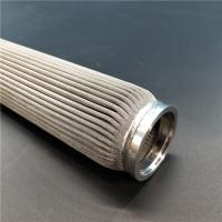 China Viscous Liquid Filtration Dia 180mm 3µM Pleated Wire Mesh Filter for sale