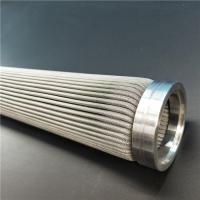 China Corrugated Length 2200mm Diameter 180mm Wire Mesh Filter Element for sale