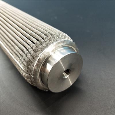 China Filtration Accuracy 1um 200um Pleated Wire Mesh Filter for sale