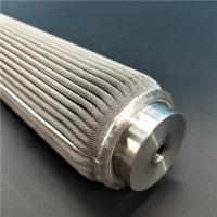 China Filtration Accuracy 1um 200um Pleated Wire Mesh Filter for sale