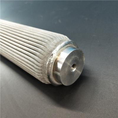 China High Polymer Pleated 3um 5um Wire Mesh Filter Element for sale