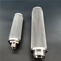 China 10-60um 304 Stainless Steel Pleated Wire Mesh Filter for sale