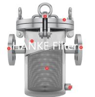 China Compressor Pump Petrochemical industry latex Filtration Stainless Steel Basket Filter for sale