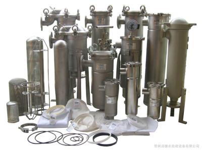 China 304 Stainless Steel Bag Filter Housing  25um Industry Filtration for sale