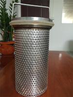 China 3mm Aperture Emulsion Filter 1mm Wall Thickness Perforated Mesh Basket for sale