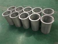 China 300 Micron Emulsion Basket Filter Element Stainless Steel Wire Mesh for sale