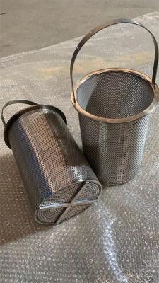 China Sintered Stainless Steel Basket Filter Screen 304 Grade Stainless Steel Basket Filter for sale