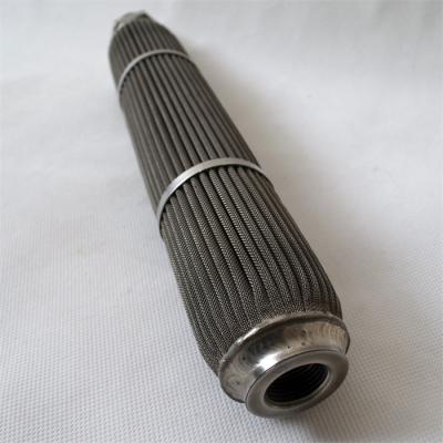 China 75 Micron Rating Pleated Wire Mesh Filter Ss 316 Fine for sale