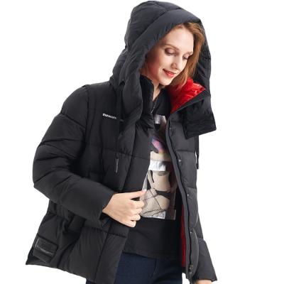 China FODARLLOY 2022 puffer jacket ladies warm hooded cotton-padded clothes slim long down winter jackets women coats for sale
