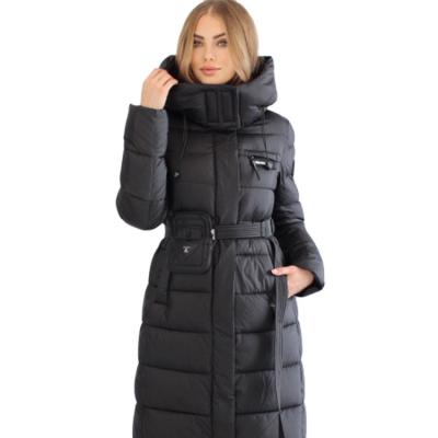 China FODARLLOY 2022 wholesale ladies warm hooded cotton-padded clothes slim long down winter jackets women coats for sale