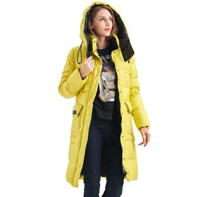 China FODARLLOY Winter Jacket Women's Zipper Slim Hooded Coat Female Warm Parkas Long Puffer Coats for sale