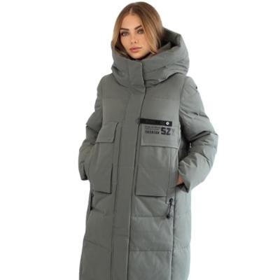 China FODARLLOY Women's 2022 winter new women's drawstring solid color zipper leather warm cotton-padded jacket for women for sale
