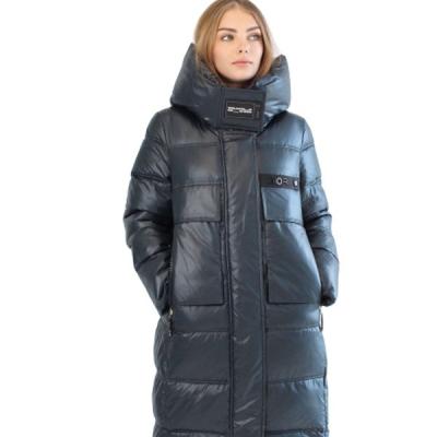 China FODARLLOY Direct wholesale great standard Pure Color Simple Lady's Winter Jacket Long Warm Women Down Cotton-padded Outwear for sale