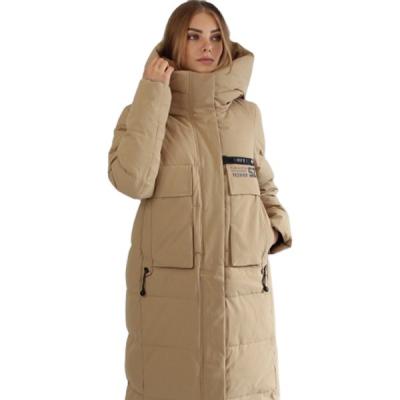 China FODARLLOY Women's Winter Outerwear Cotton-Padded Jacket Medium-Long Thin Waist Wadded Jacket Thick Coat for sale