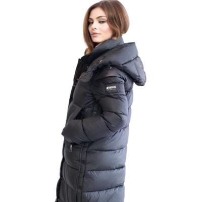 China FODARLLOY puffer jacket ladies warm hooded cotton-padded clothes slim long down winter jackets women for sale