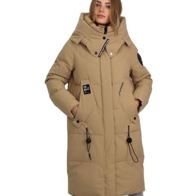 China FODARLLOY 2022 puffer jacket ladies warm hooded cotton-padded clothes slim long down winter jackets women coats for sale